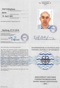Short Range Certificate License - Segel Kompetenz